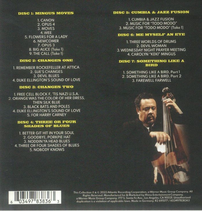 Charles MINGUS - Changes: The Complete 1970s Atlantic Studio Recordings CD at Juno Records.