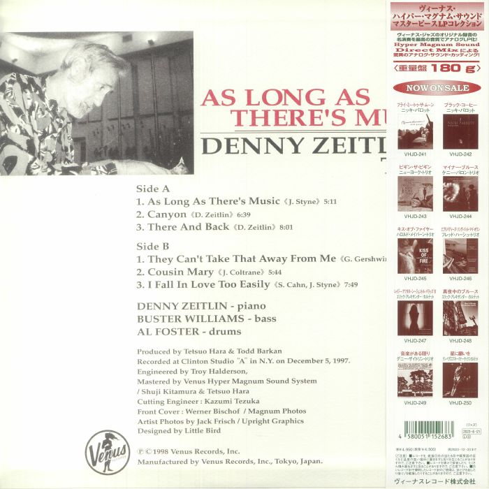DENNY ZEITLIN TRIO - As Long As There's Music (reissue) Vinyl at Juno ...