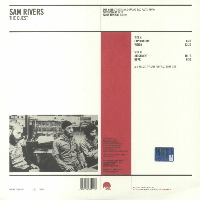 Sam RIVERS - The Quest Vinyl at Juno Records.
