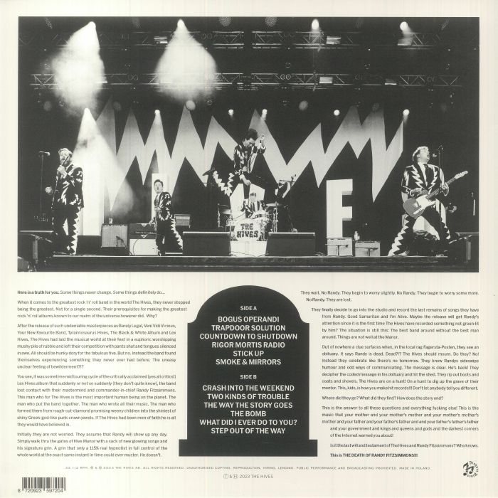 The HIVES - The Death Of Randy Fitzsimmons Vinyl at Juno Records.