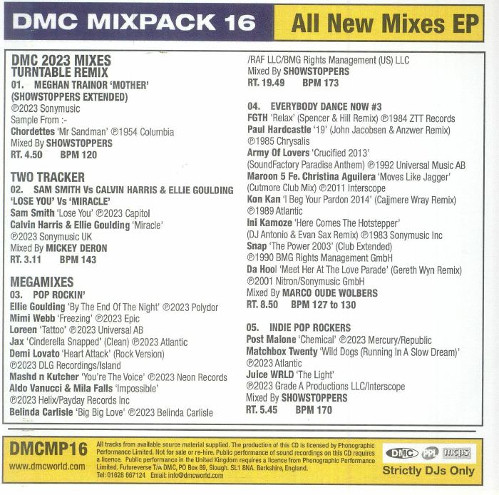 Meghan TRAINOR/SAM SMITH/CALVIN HARRIS/ELLIE GOULDING/VARIOUS - DMC ...