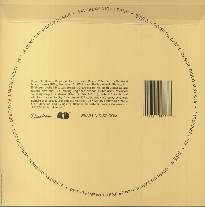 SATURDAY NIGHT BAND - Come On Dance Dance Vinyl at Juno Records.