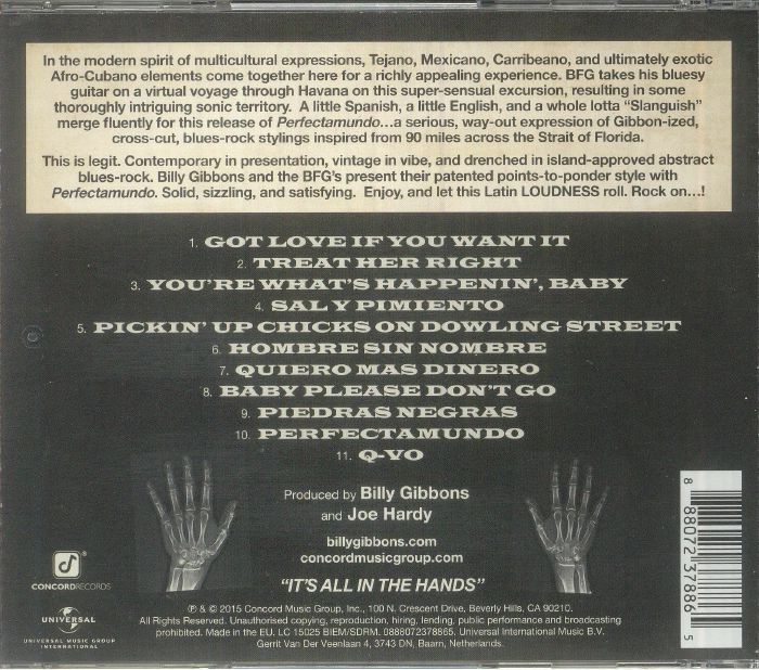 Billy GIBBONS & THE BFG S - Perfectamundo CD at Juno Records.