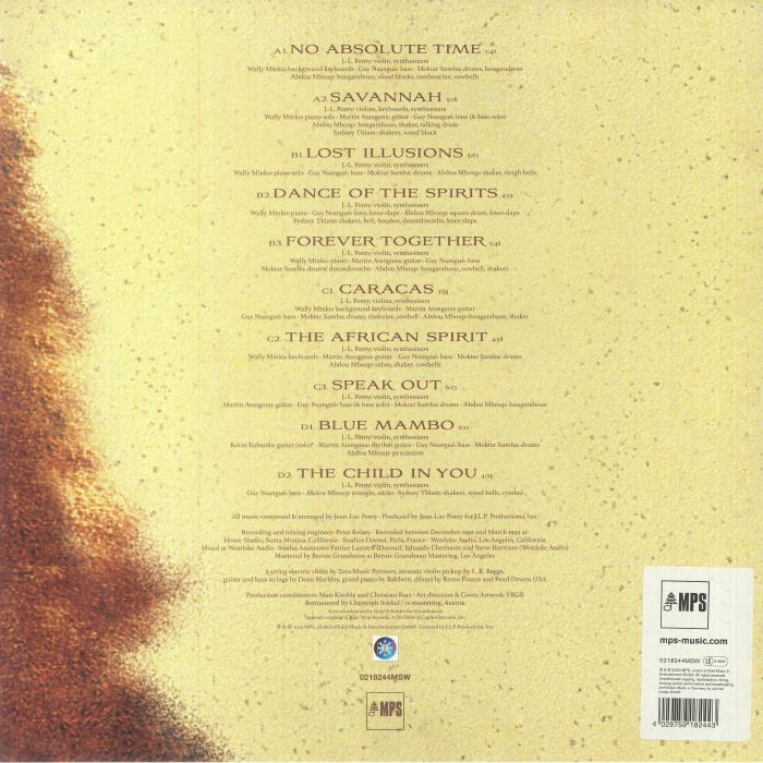 Jean Luc PONTY - No Absolute Time (remastered) Vinyl at Juno Records.