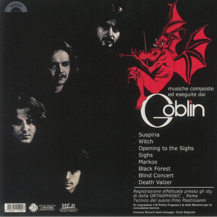 GOBLIN - Suspiria (Soundtrack) Vinyl at Juno Records.