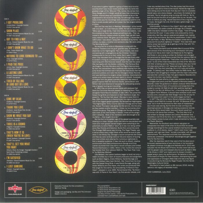 Otis CLAY - One Derful! The Chicago Masters 1965-1968 Vinyl at Juno Records.
