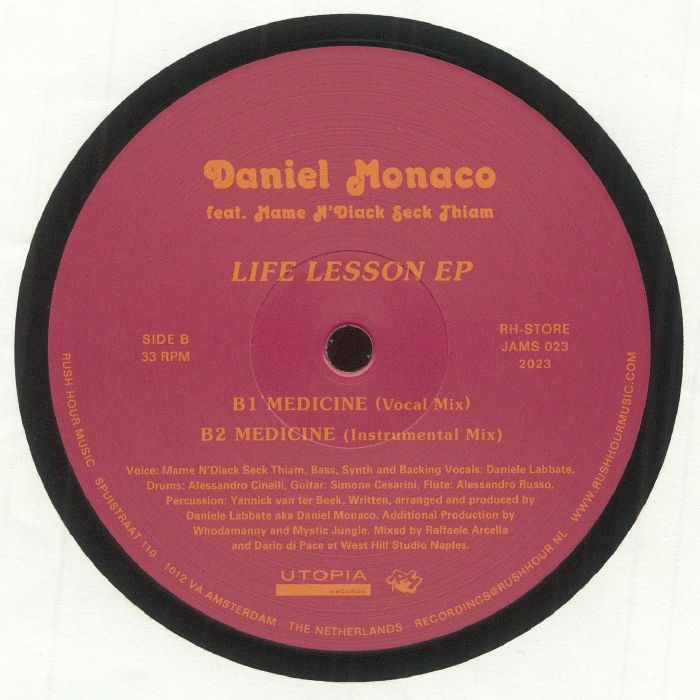 Daniel MONACO feat MAME N DIACK SECK THIAM - Life Lesson EP Vinyl at ...