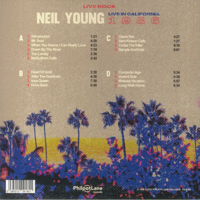 Neil YOUNG - Live In California 1986 Vinyl at Juno Records.
