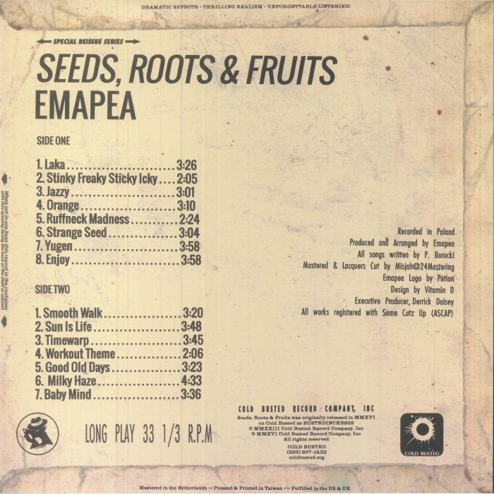 EMAPEA - Seeds Roots & Fruits (reissue) Vinyl at Juno Records.