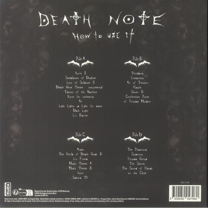 Hideki TANUICHI/YOSHIHISA HIRANO - Death Note II (Soundtrack) Vinyl at ...