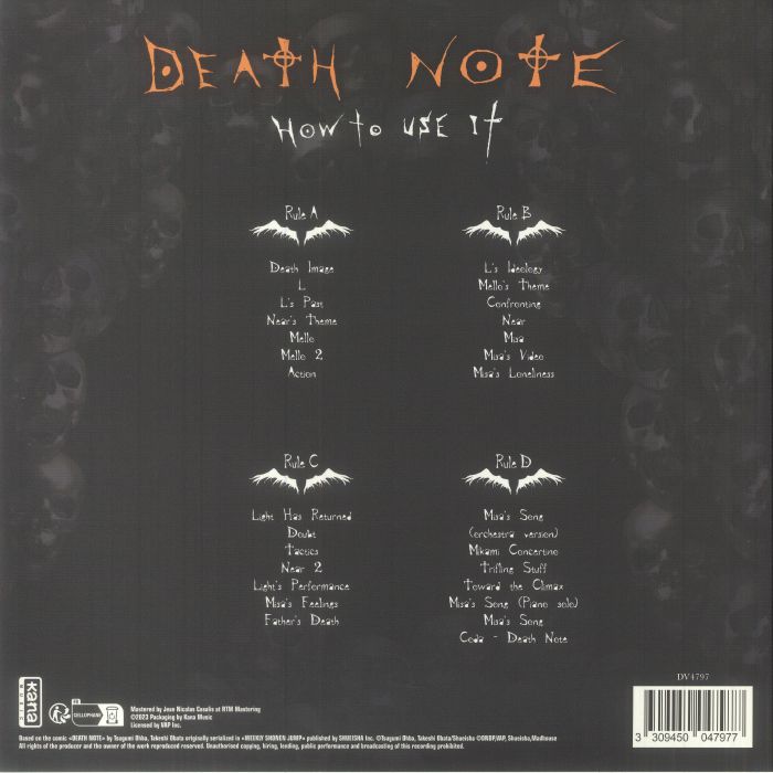 Hideki TANIUCHI/YOSHIHISA HIRANO - Death Note III (Soundtrack) レコード at ...