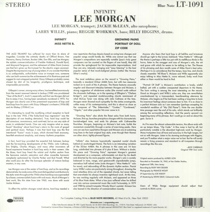 Lee MORGAN - Infinity (Tone Poet Series) Vinyl at Juno Records.