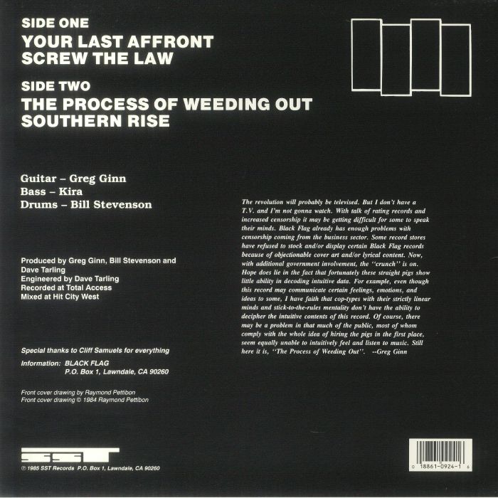 BLACK FLAG - The Process Of Weeding Out (reissue) Vinyl at Juno Records.