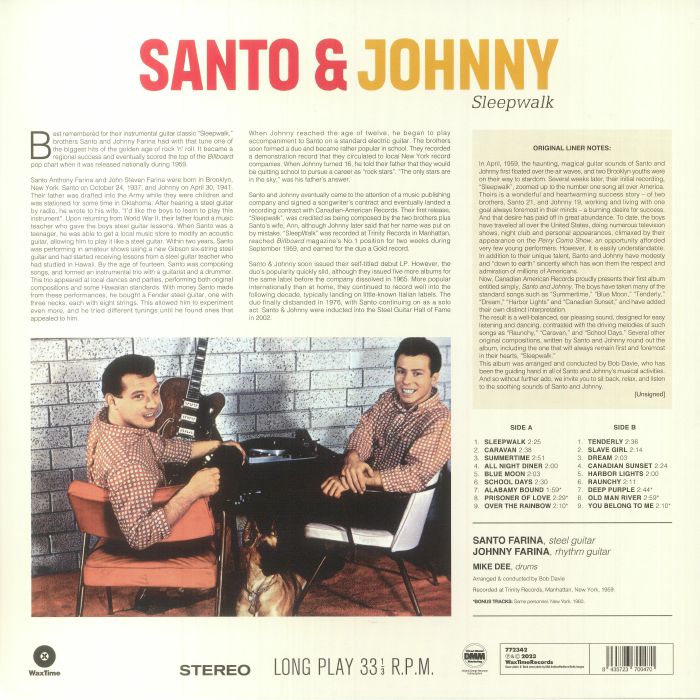 SANTO & JOHNNY - Sleepwalk Vinyl at Juno Records.