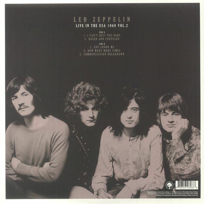 LED ZEPPELIN - Live In The USA 1969 Vol 2 Vinyl at Juno Records.