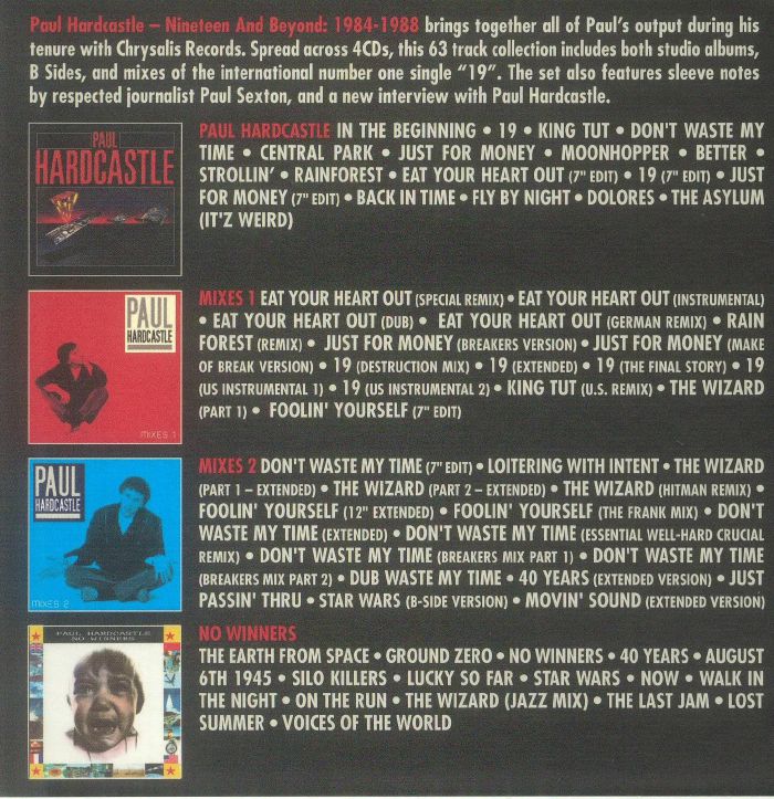 Paul HARDCASTLE - Nineteen & Beyond: 1984-1988 CD at Juno Records.