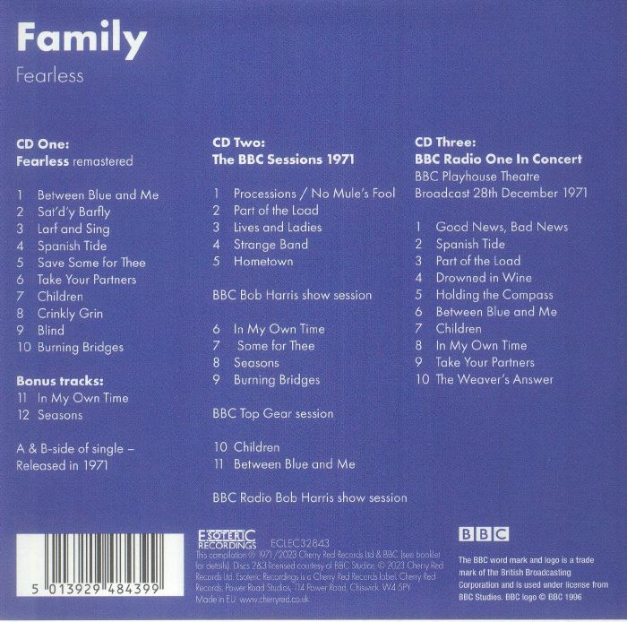FAMILY - Fearless (Expanded Edition) CD at Juno Records.