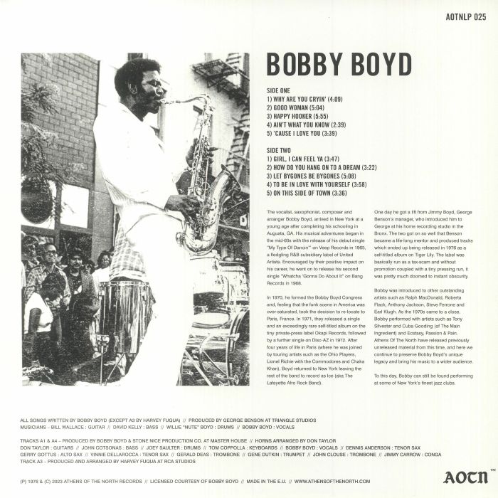 Bobby BOYD - Bobby Boyd (reissue) Vinyl at Juno Records.