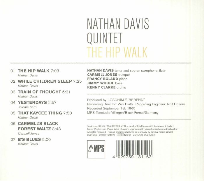 NATHAN DAVIS QUINTET - The Hip Walk CD at Juno Records.