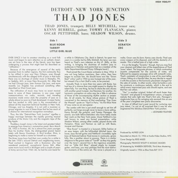 Thad JONES - Detroit New York Junction Vinyl at Juno Records.
