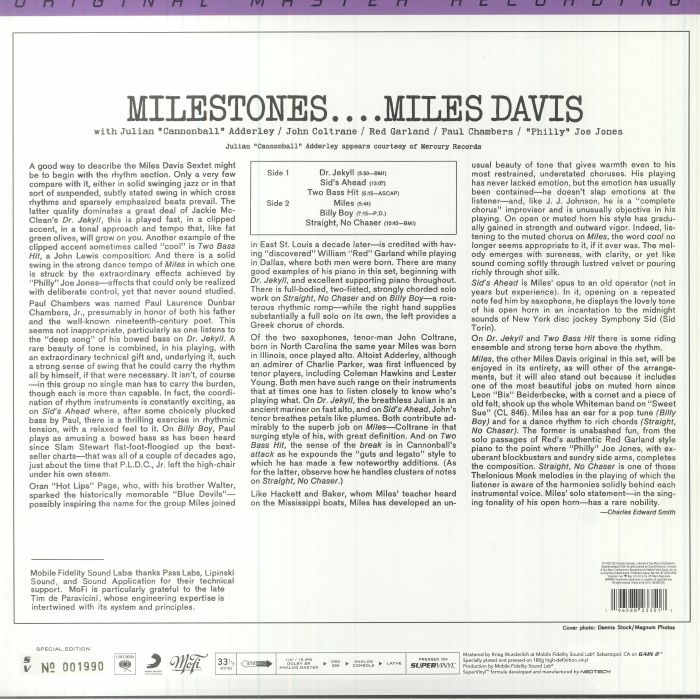 Miles DAVIS - Milestones Vinyl at Juno Records.