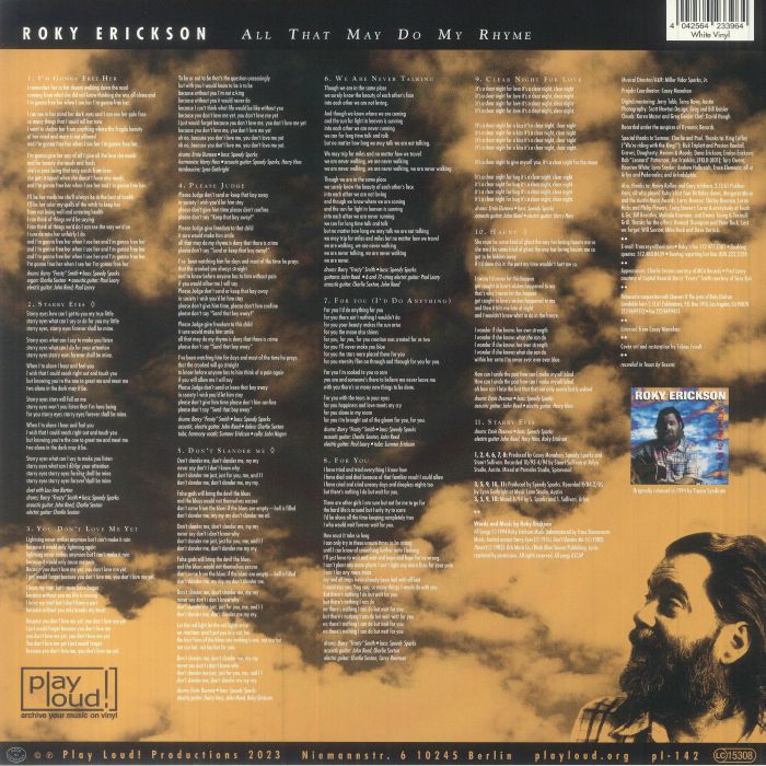 Roky ERICKSON - All That May Do My Rhyme (reissue) Vinyl at Juno Records.