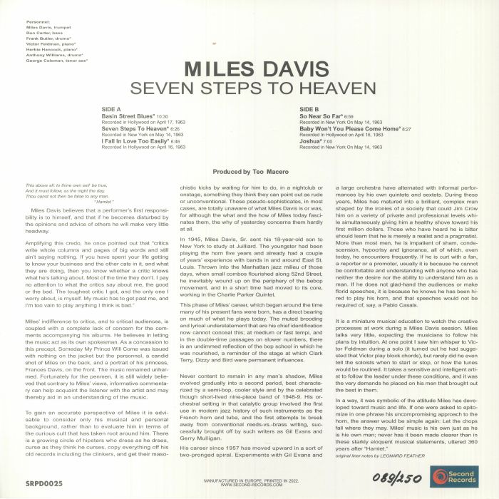 Miles DAVIS - Seven Steps To Heaven (reissue) Vinyl at Juno Records.