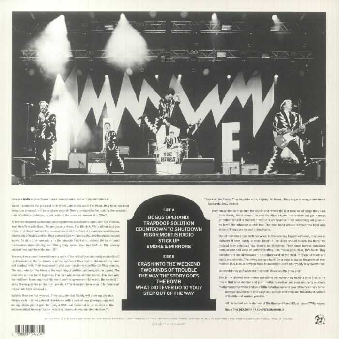 The HIVES - The Death Of Randy Fitzsimmons Vinyl at Juno Records.
