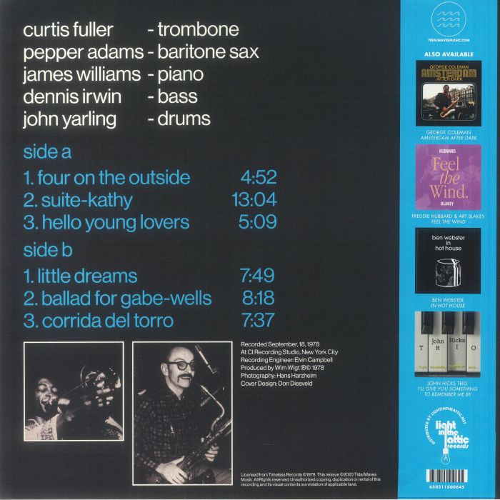 Curtis FULLER - Four On The Outside (reissue) Vinyl at Juno Records.