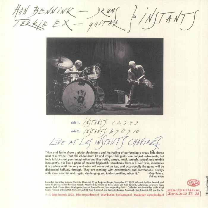 Han BENNINK/TERRIE EX - Instants Vinyl at Juno Records.