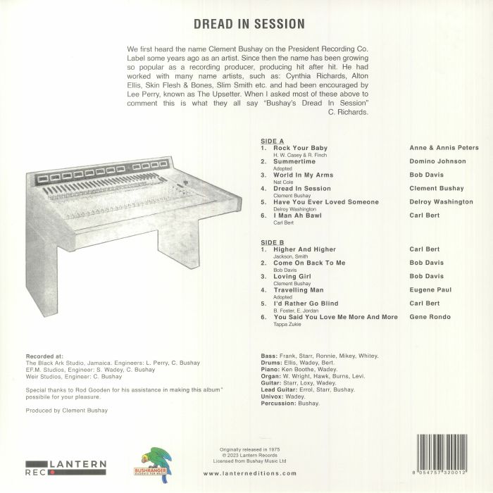 Clement BUSHAY - Dread In Session Vinyl at Juno Records.