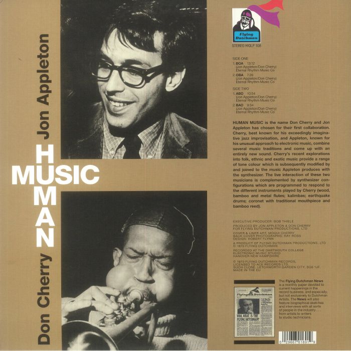 Jon APPLETON/DON CHERRY - Human Music (reissue) Vinyl at Juno Records.