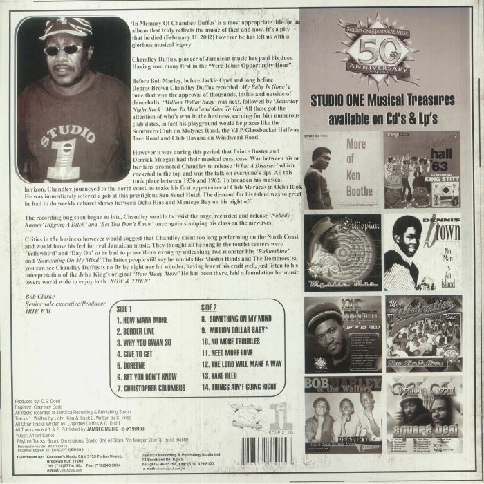 Chandley DUFFUS - In Memory Of Vinyl at Juno Records.