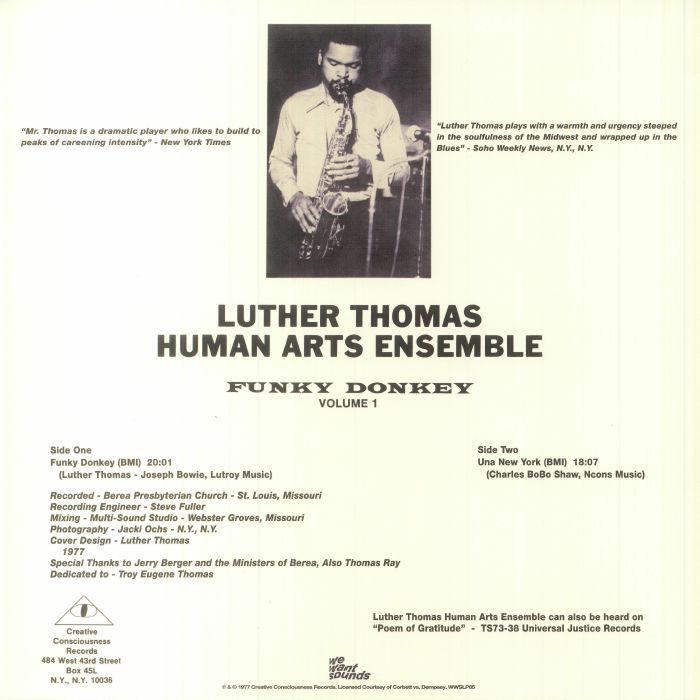 LUTHER THOMAS HUMAN ARTS ENSEMBLE/THE SAINT LOUIS MISSOURI CREATIVE ...
