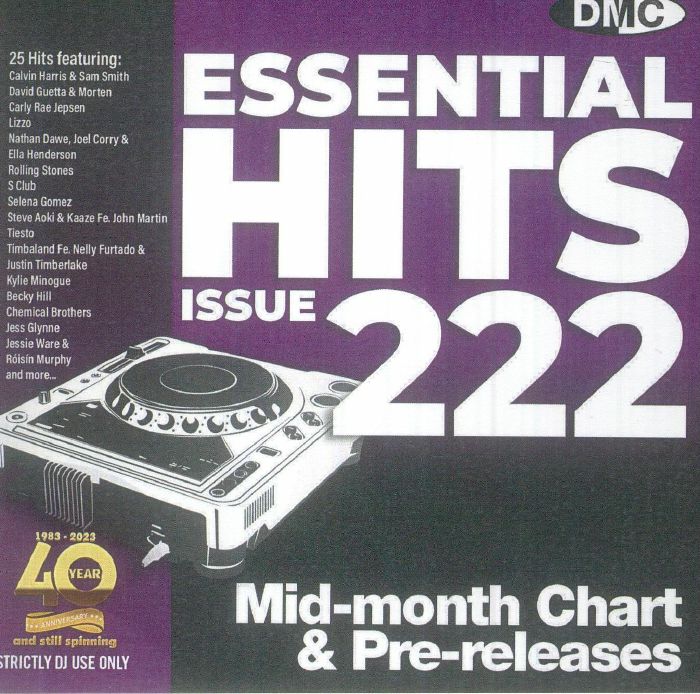 VARIOUS - DMC Essential Hits 222: Mid Month Chart & Pre Releases ...