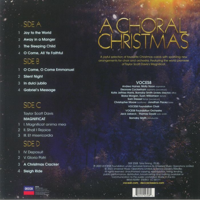 VOCES8 FOUNDATION CHOIR & ORCHESTRA/BARNABY SMITH - A Choral Christmas ...