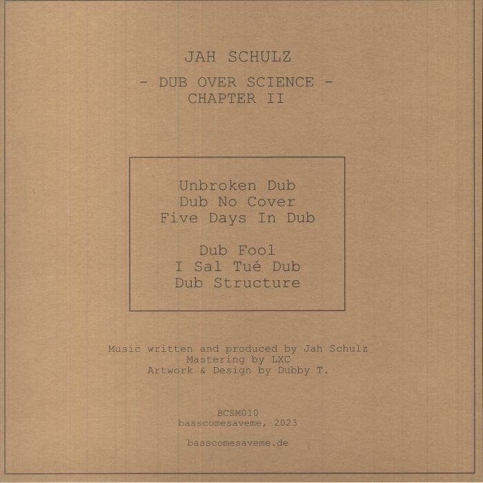 JAH SCHULZ - Dub Over Science Chapter II Vinyl at Juno Records.