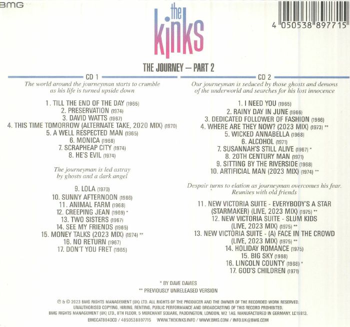 The KINKS - The Journey: Part 2 CD at Juno Records.