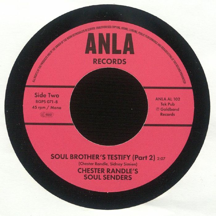 CHESTER RANDLE'S SOUL SENDERS - Soul Brother's Testify (reissue) Vinyl ...