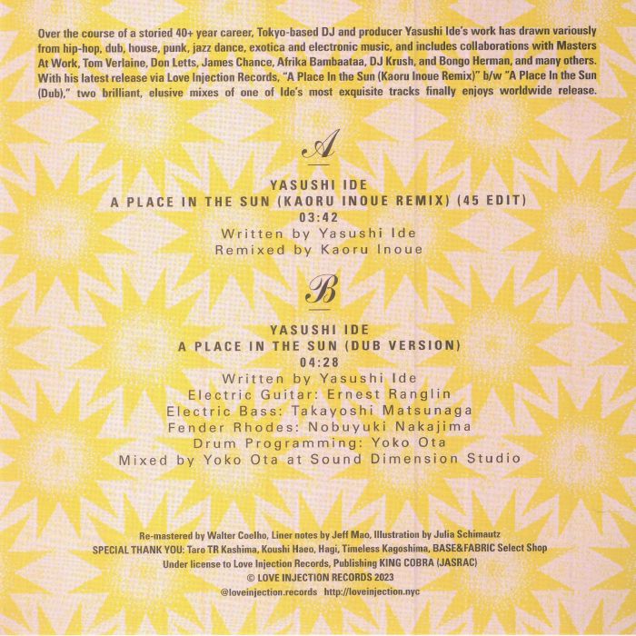 Yasushi IDE - A Place In The Sun Vinyl at Juno Records.