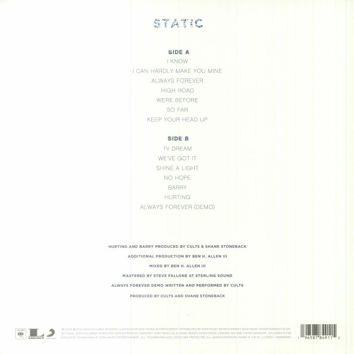 CULTS - Static (10th Anniversary Edition) Vinyl at Juno Records.