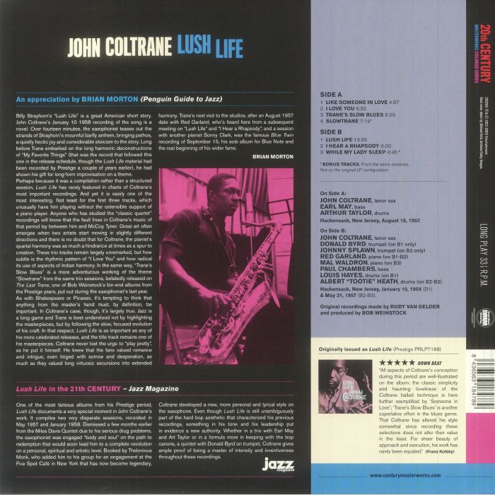 John COLTRANE - Lush Life Vinyl at Juno Records.