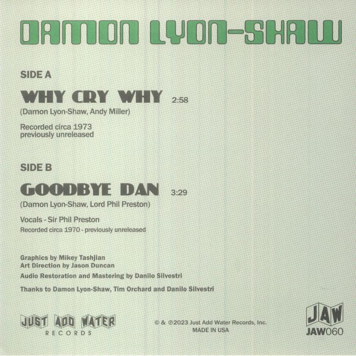 Damon LYON SHAW - Why Cry Why Vinyl at Juno Records.