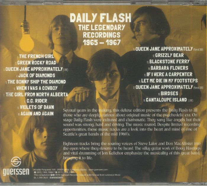 The DAILY FLASH - The Legendary Recordings 1965-1967 CD at Juno Records.