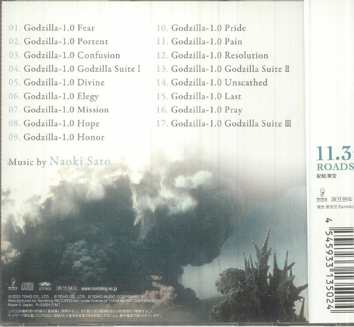 Naoki SATO - Godzilla Minus One (Soundtrack) CD at Juno Records.
