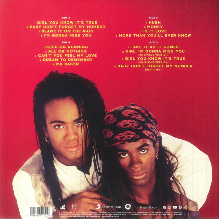 MILLI VANILLI - The Best Of (35th Anniversary Edition) Vinyl at Juno ...