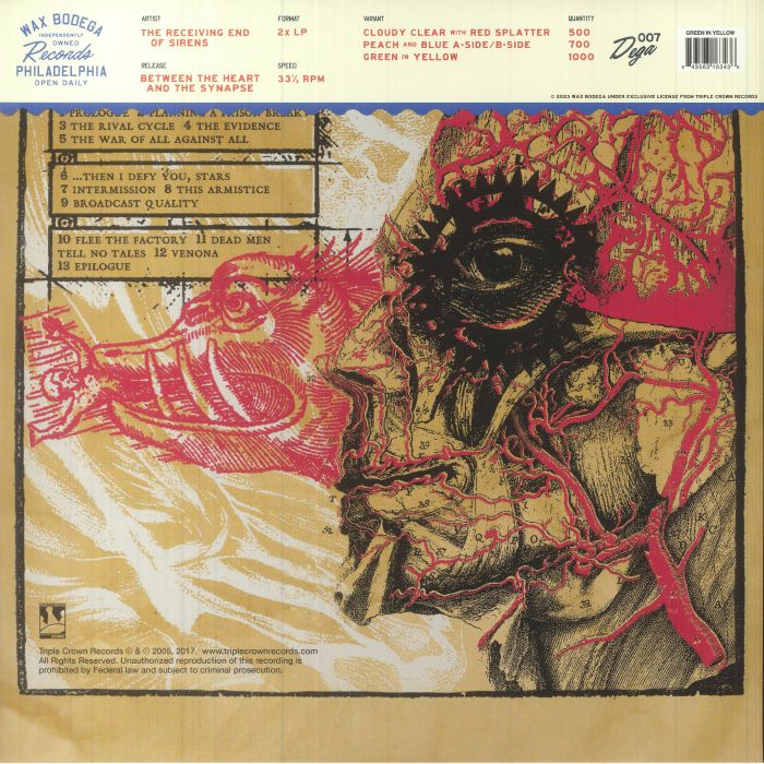 RECEIVING END OF SIRENS - Between The Heart Of The Synapse Vinyl at ...