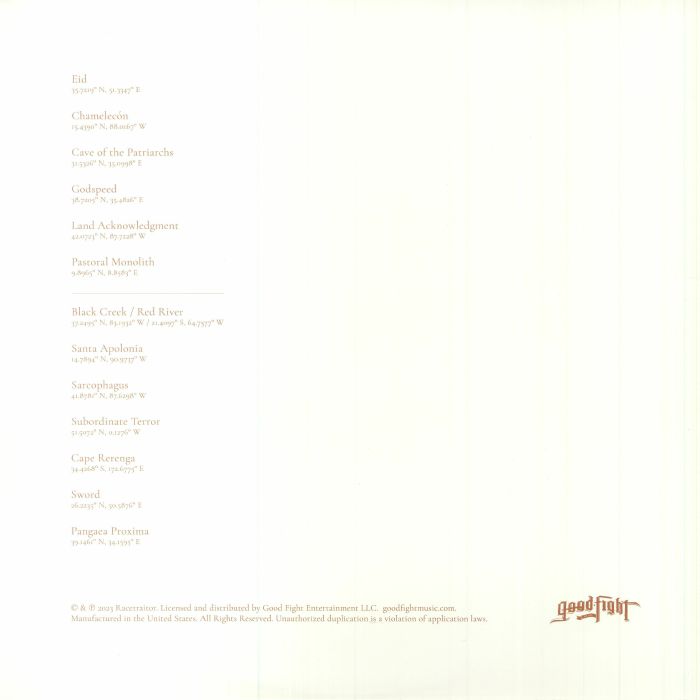 RACETRAITOR - Creation & The Timeless Order Of Things Vinyl at Juno ...