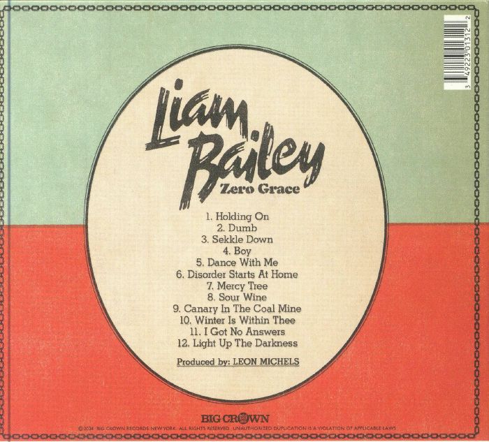 Liam BAILEY - Zero Grace CD at Juno Records.