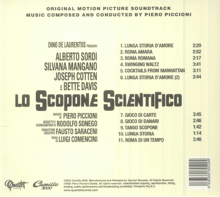 Piero PICCIONI - Lo Scopone Scientifico (Soundtrack) CD at Juno Records.